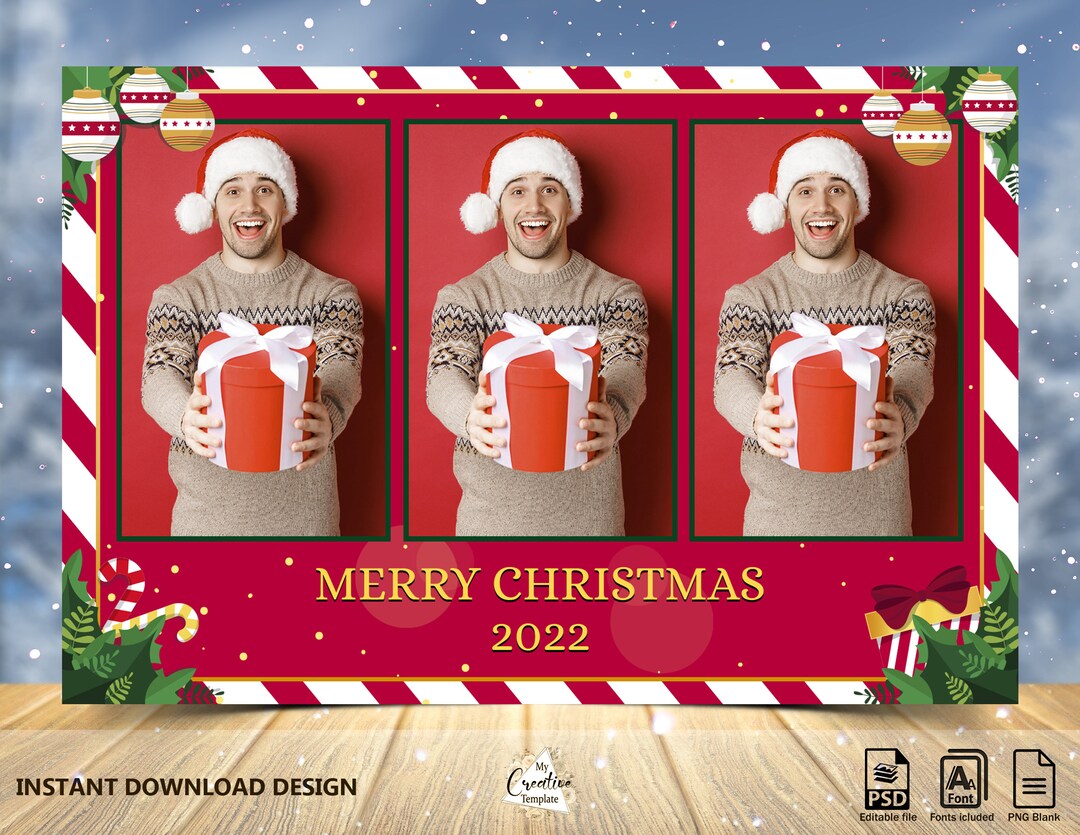 Photo Booth Template Christmas Photo Booth Template Photo - Etsy