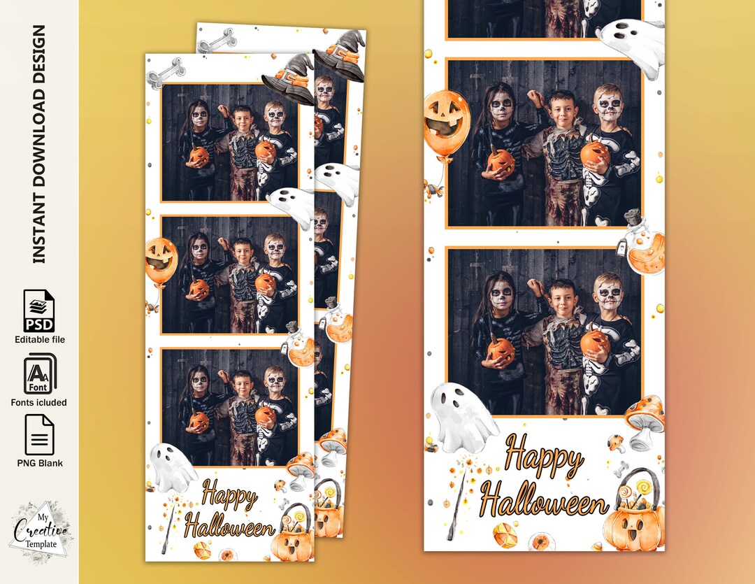 Halloween Photo Booth Template Photo Booth Template Zombie - Etsy
