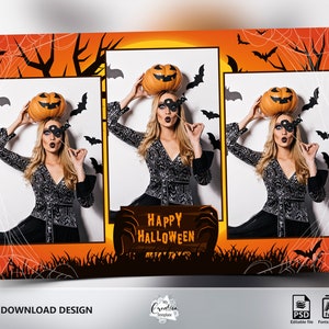 Halloween Photo Booth Template Photo Booth Template Zombie | Etsy