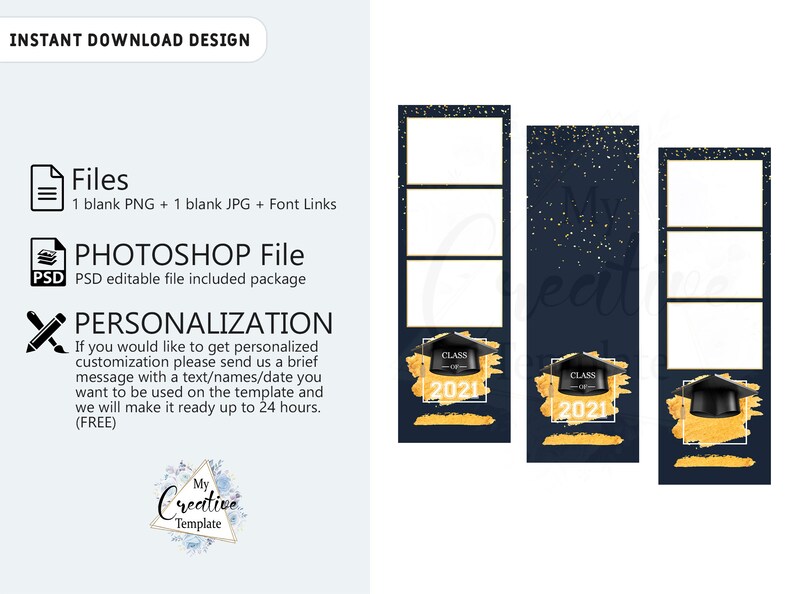 Photo Booth Template Graduation Class of Photobooth Template | Etsy