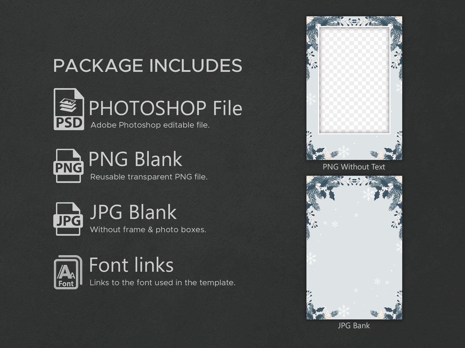 Winter Photo Booth Templatephoto Booth Template Winter - Etsy