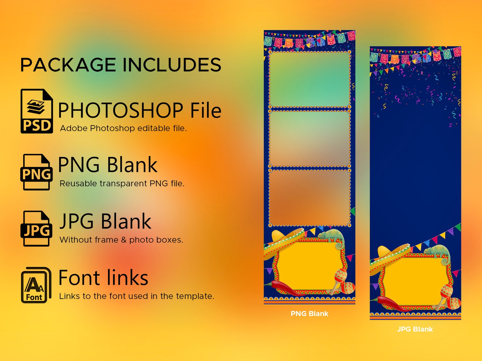 Fiesta Photo Booth Template Mexican Fiesta Photo Booth - Etsy