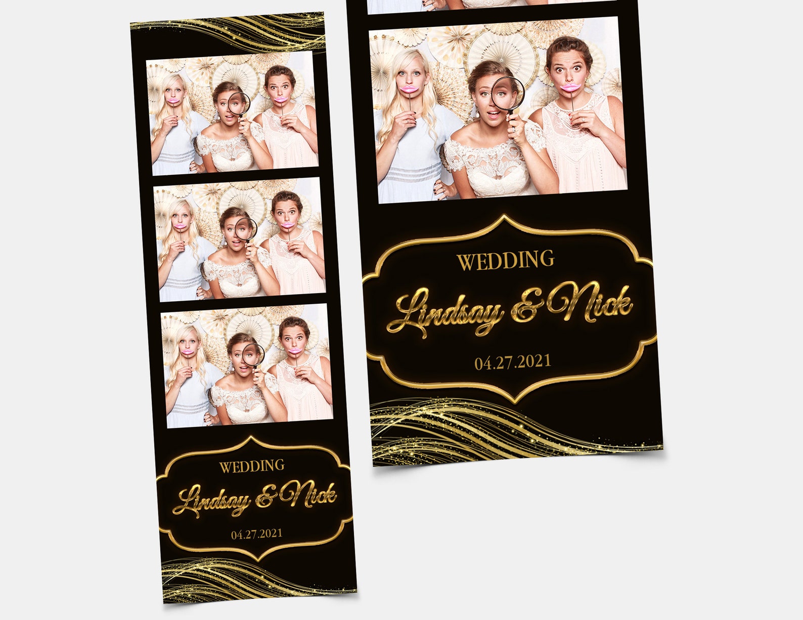Gold Photo Booth Template photo booth template wedding Photo | Etsy