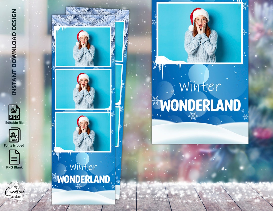 Winter Wonderland Photo Booth Template Photo Booth Template - Etsy