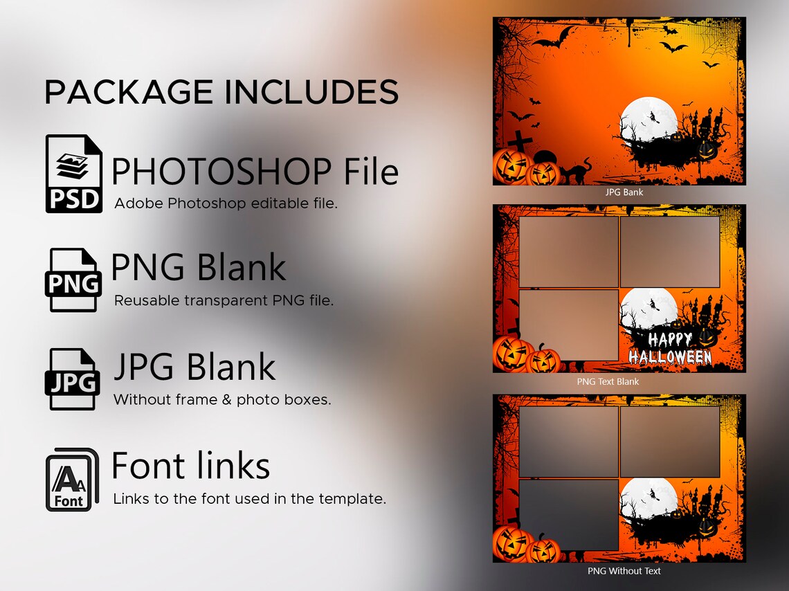 Halloween Photo Booth Template Photo Booth Template Zombie - Etsy