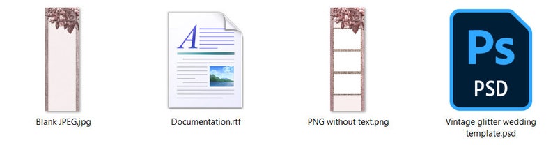 Elegant Wedding Photobooth Template Photobooth Template 2x6 - Etsy