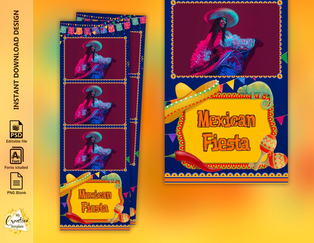 Fiesta Photo Booth Template Mexican Fiesta Photo Booth - Etsy