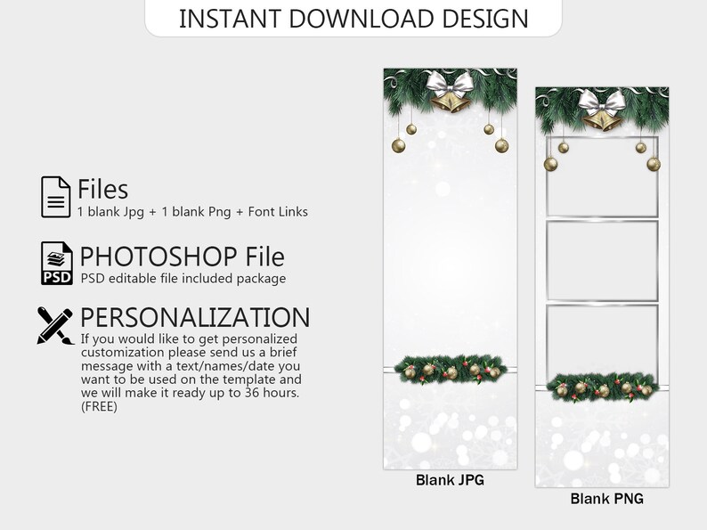 Christmas Photo Booth Template Holiday Photo Booth Template - Etsy