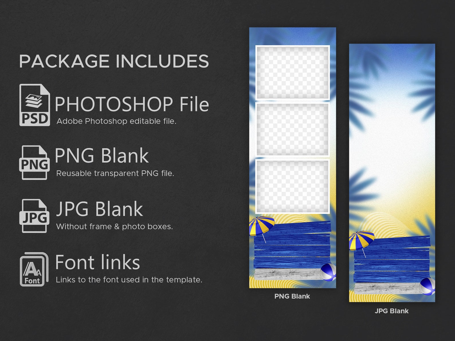 Summer Photo Booth Template Photo Booth Template 2x6 Photo - Etsy