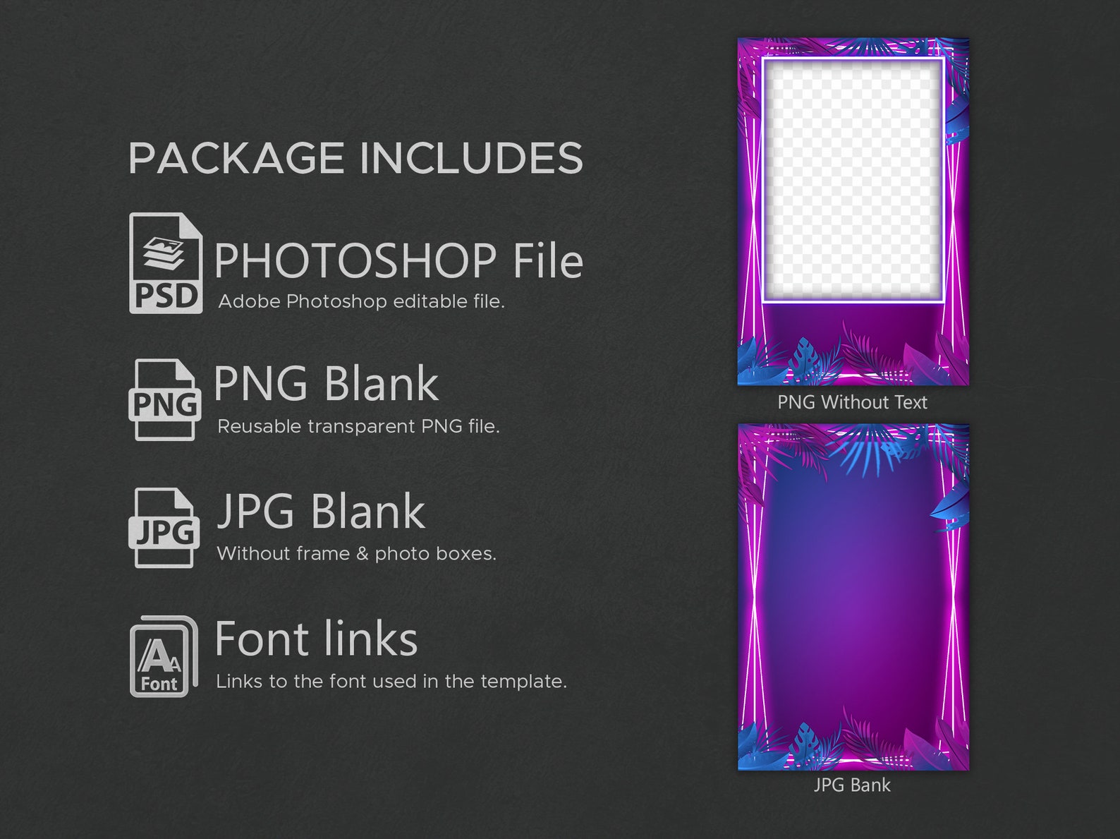 Photo Booth Template Neon Photo Booth Template Photo Booth - Etsy