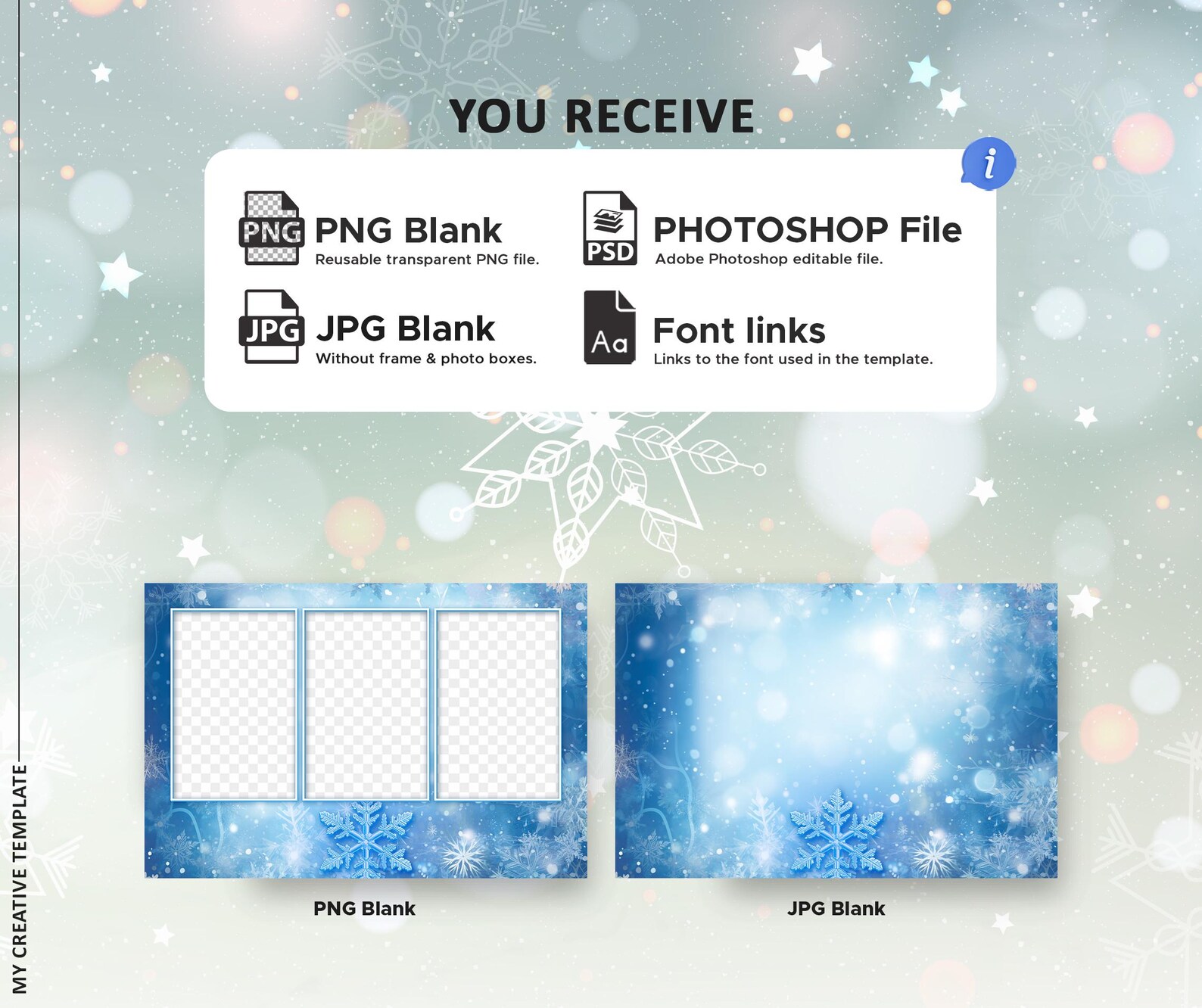 Winter Wonderland Photo Booth Template | Winter Photo Booth Overlay ...