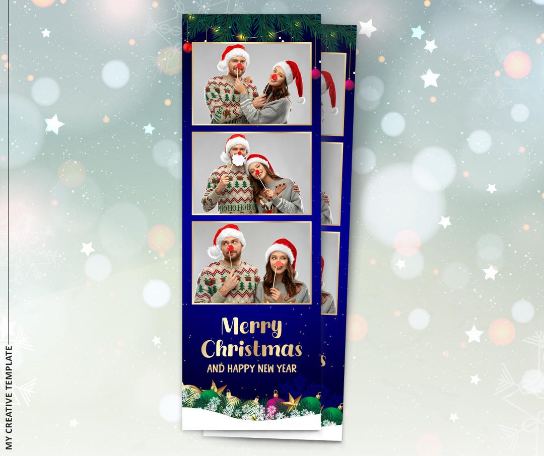 Christmas Photo Booth Template | Holiday Party Photo Booth Templat ...