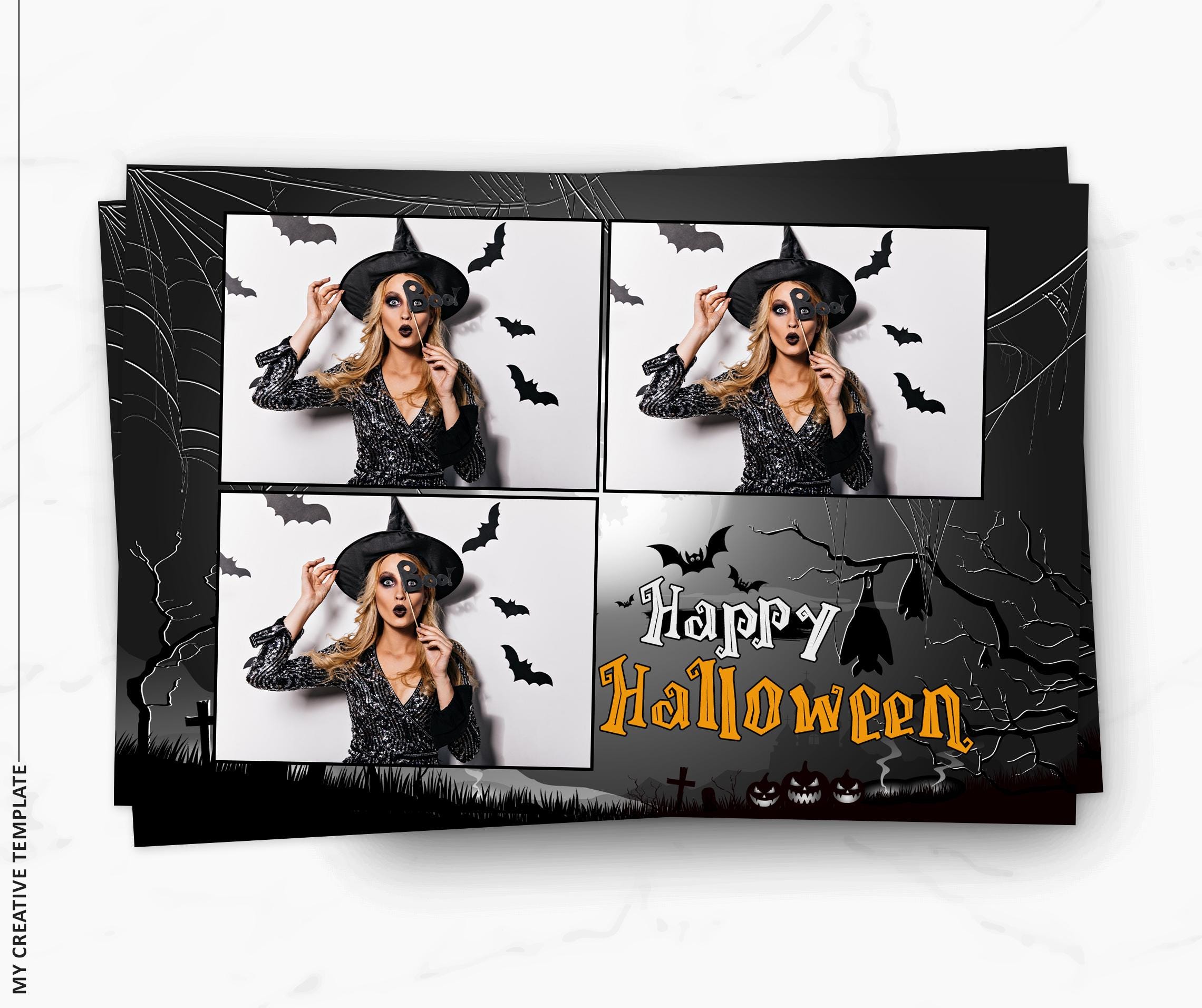 Spooky Halloween Photobooth Template | Happy Halloween Photo Booth ...
