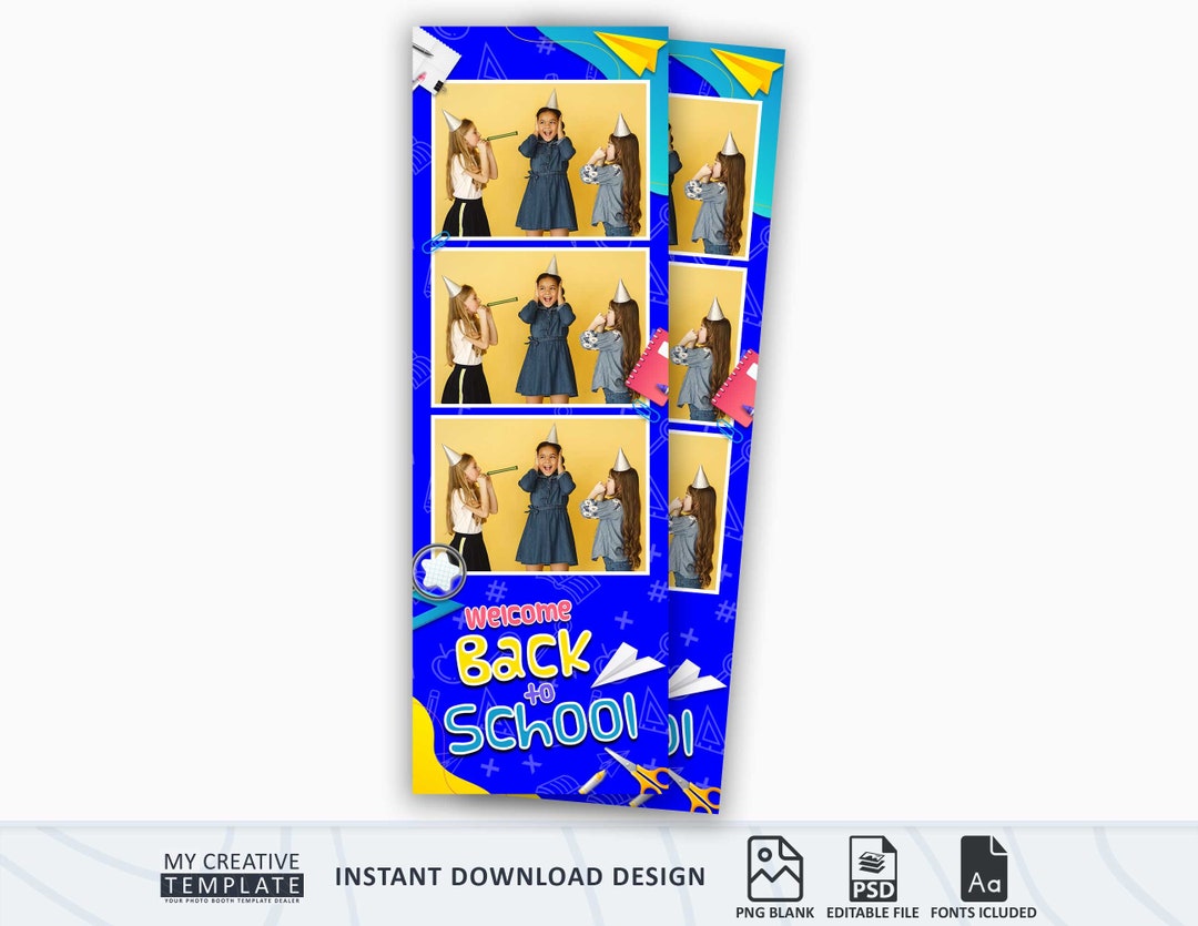 Photo Booth Template, Back to School Photo Booth Template, Photo Booth ...