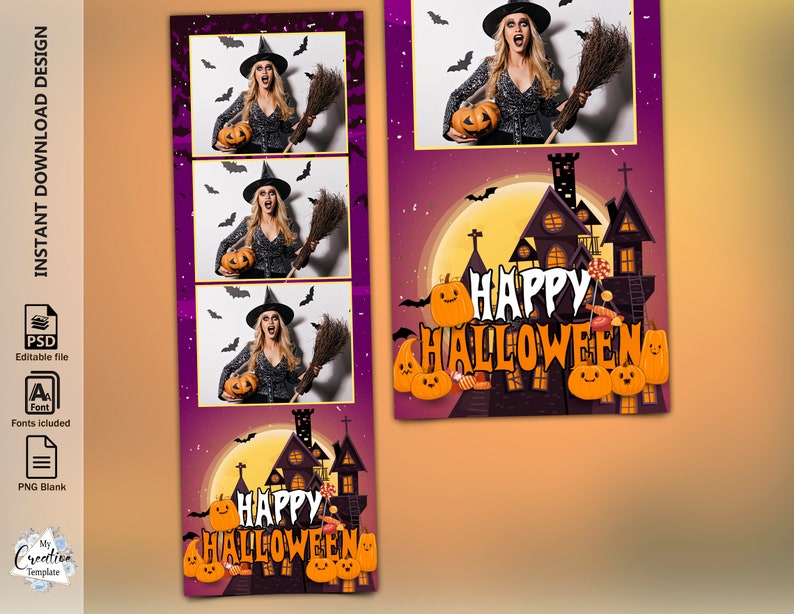 Halloween Photo Booth Template Photo Booth Template Zombie - Etsy
