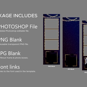 Photo Booth Template Prom Photobooth Template Starry Night - Etsy