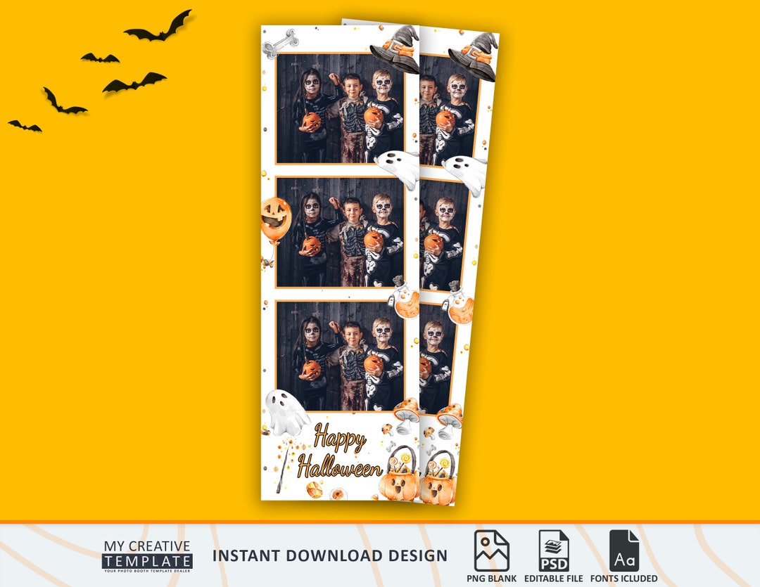 Halloween Photo Booth Template, Photo Booth Template, Zombie Photo ...