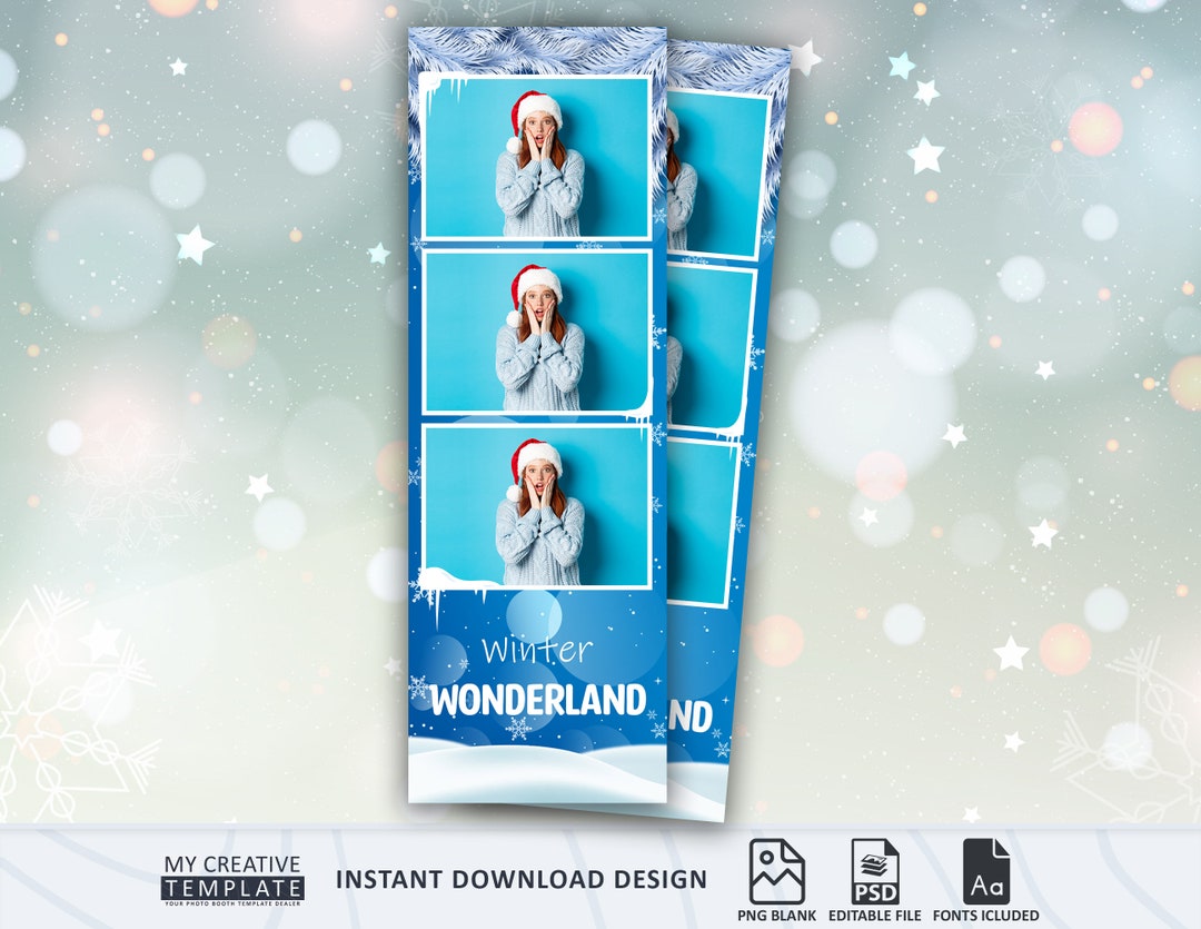 Winter Wonderland Photo Booth Template, Photo Booth Template Winter ...