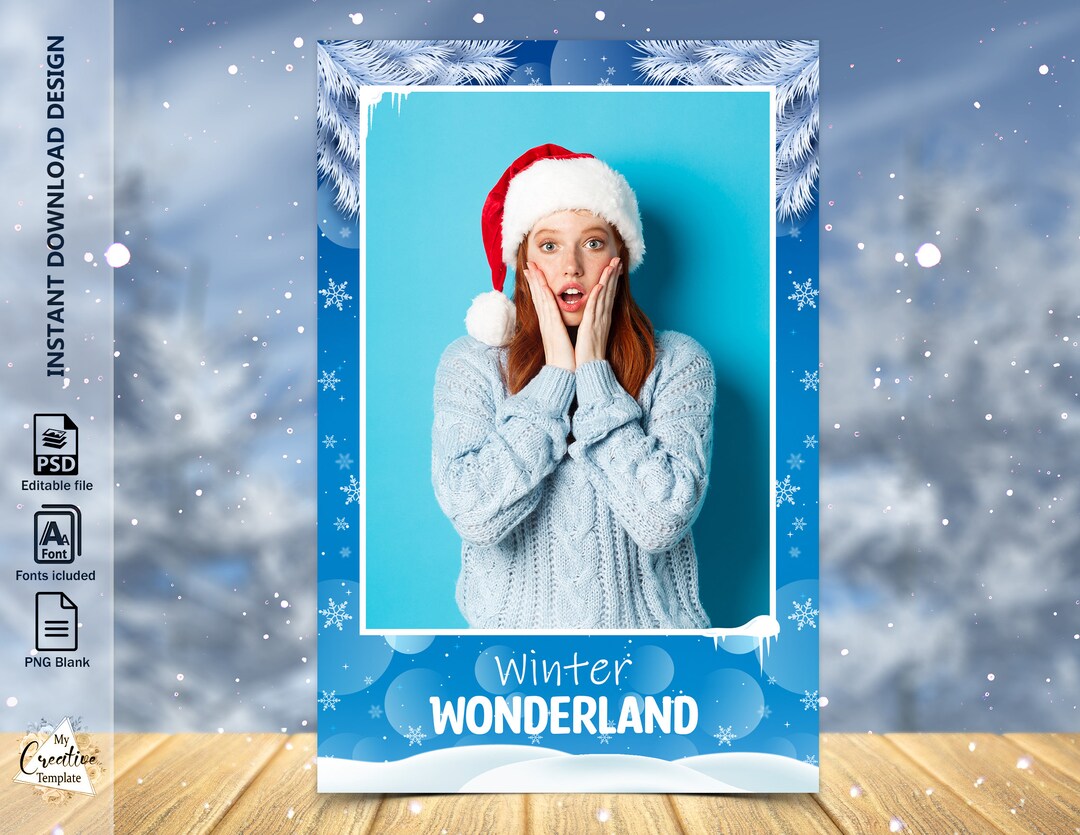 Winter Wonderland Photo Booth Template Photo Booth Template - Etsy