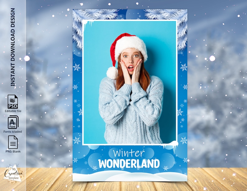 Winter Wonderland Photo Booth Template Photo Booth Template - Etsy