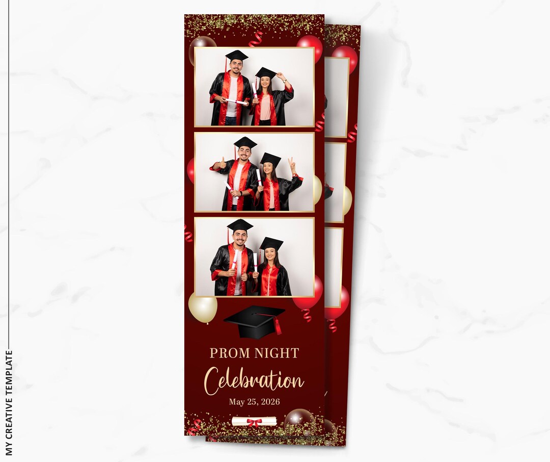 Photo Booth Template | Prom Photobooth Template | Graduation Photo ...