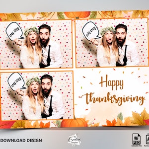 Thanksgiving Photo Booth Template Fall Photo Booth Template - Etsy