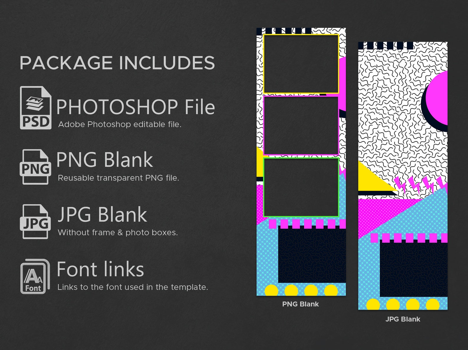 Retro Photo Booth Template 90's Photo Booth Template - Etsy