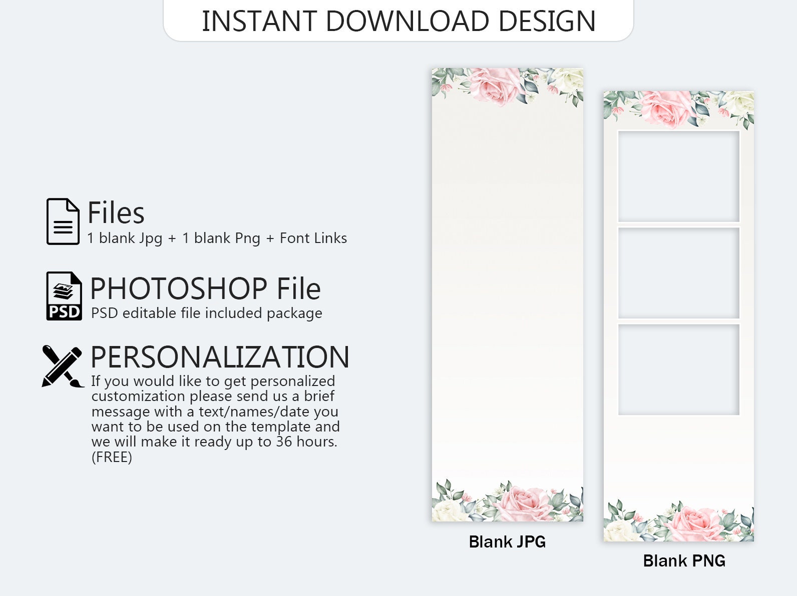 Wedding Photo booth Template Elegant Photo booth Template | Etsy