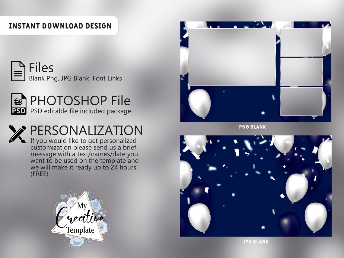 Photo Booth Template Photo Booth Template Birthday Birthday - Etsy Canada