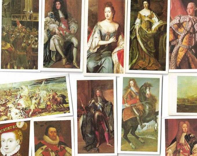50 Vintage Tea Cards Queen Elizabeth I and II. Brooke Bond. - Etsy