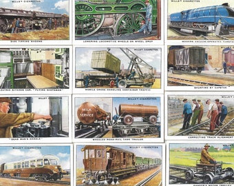 50 Vintage Cigarette Cards Railway Engines. 1924. Full Set. Wills ...