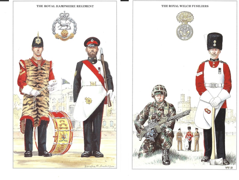 British Infantry Regiments Postcard Set. 6 Postcards. British Army ...