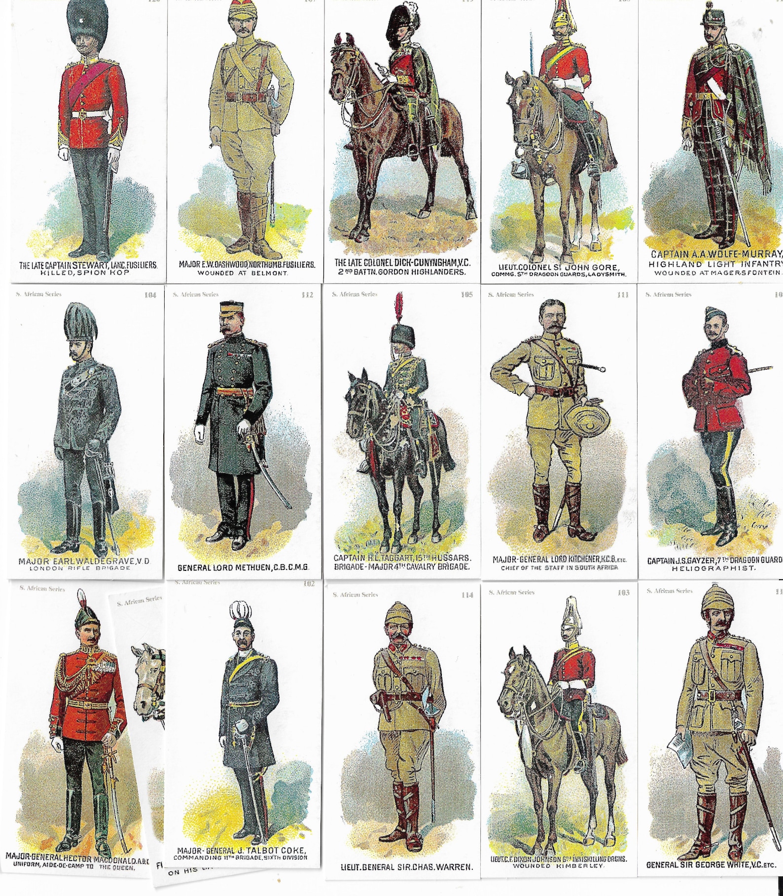 Boer War Uniforms series 3. Modern Reprint of Original 1901 Selection ...