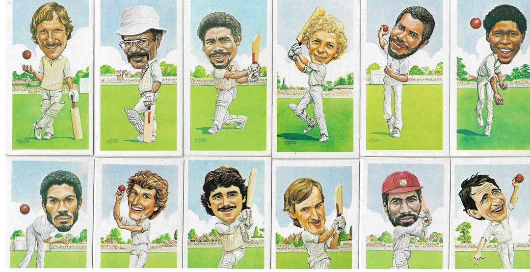 Trophy Cricket Cards Complete Set of 12 Sports Cards Issued by Texaco ...