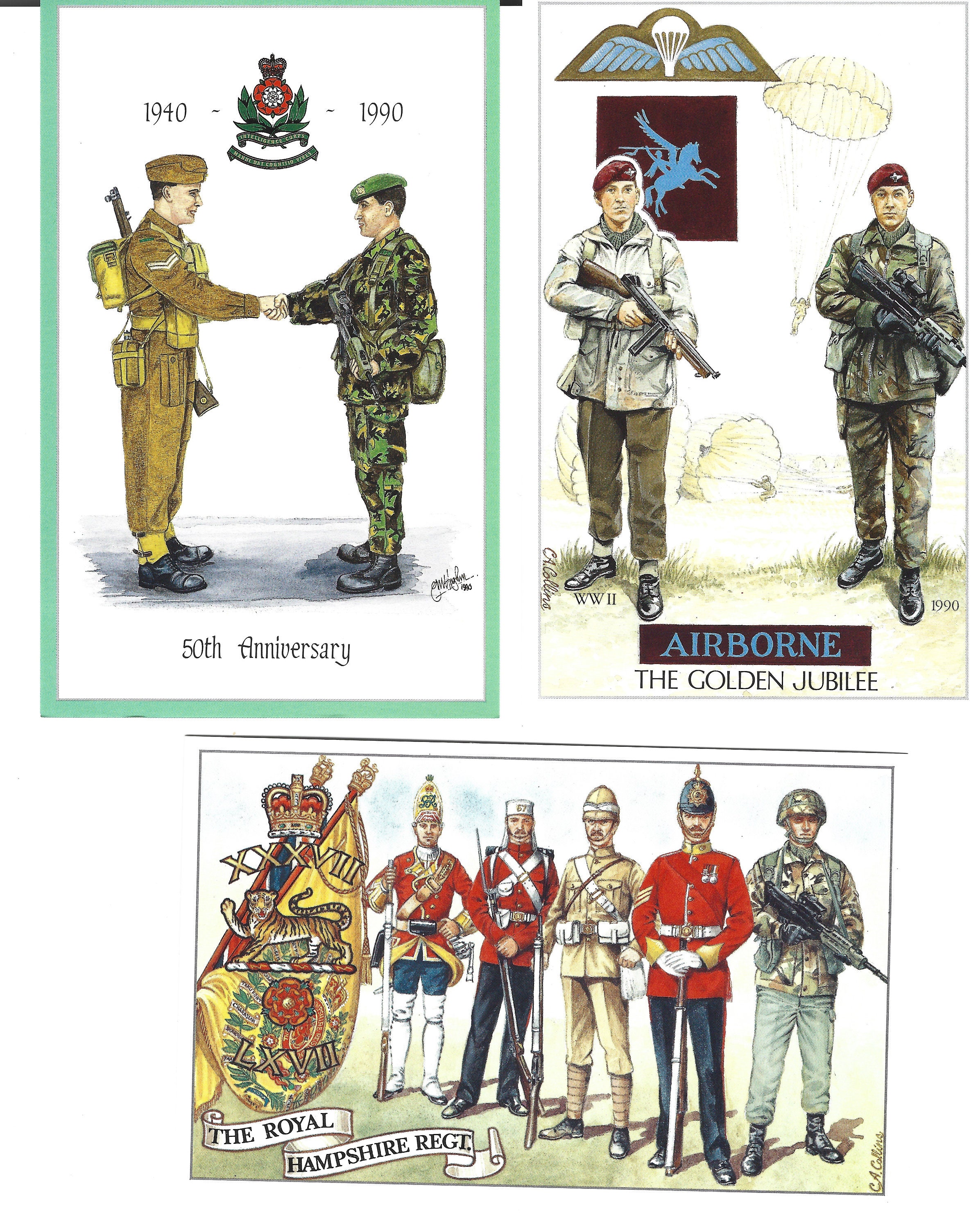 British Army Regiments Postcard Set. 6 Postcards. Military Uniforms ...