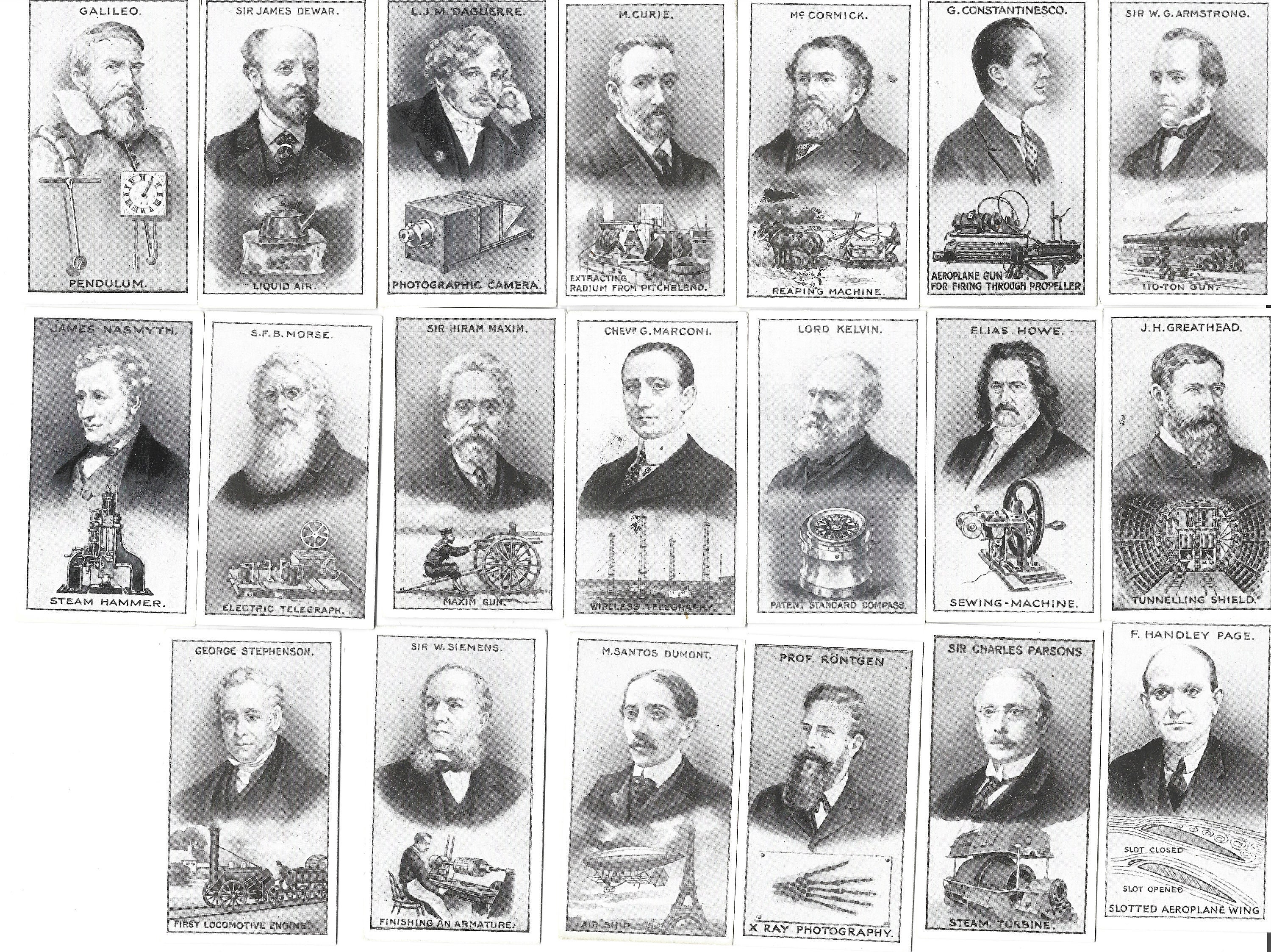 20 Vintage Cigarette Cards - Inventors & Their Inventions. 1934. Full ...