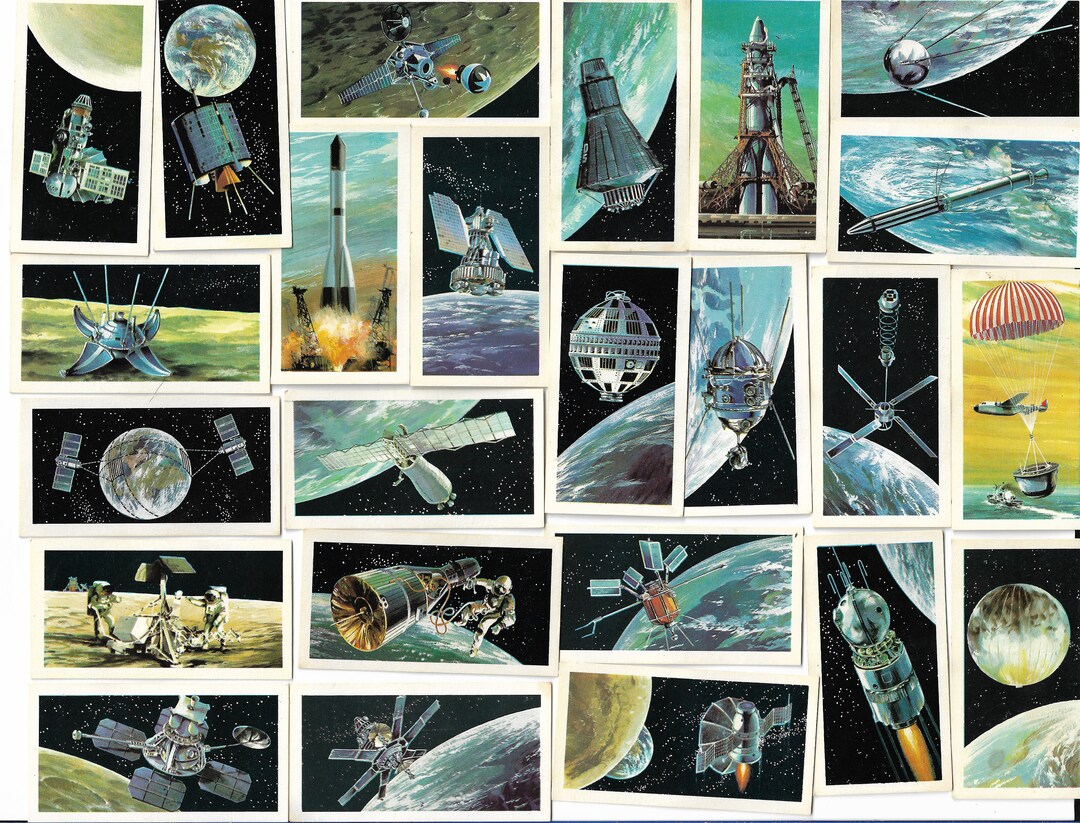 50 Vintage Tea Cards - the Race Into Space. Brooke Bond. Full Set ...