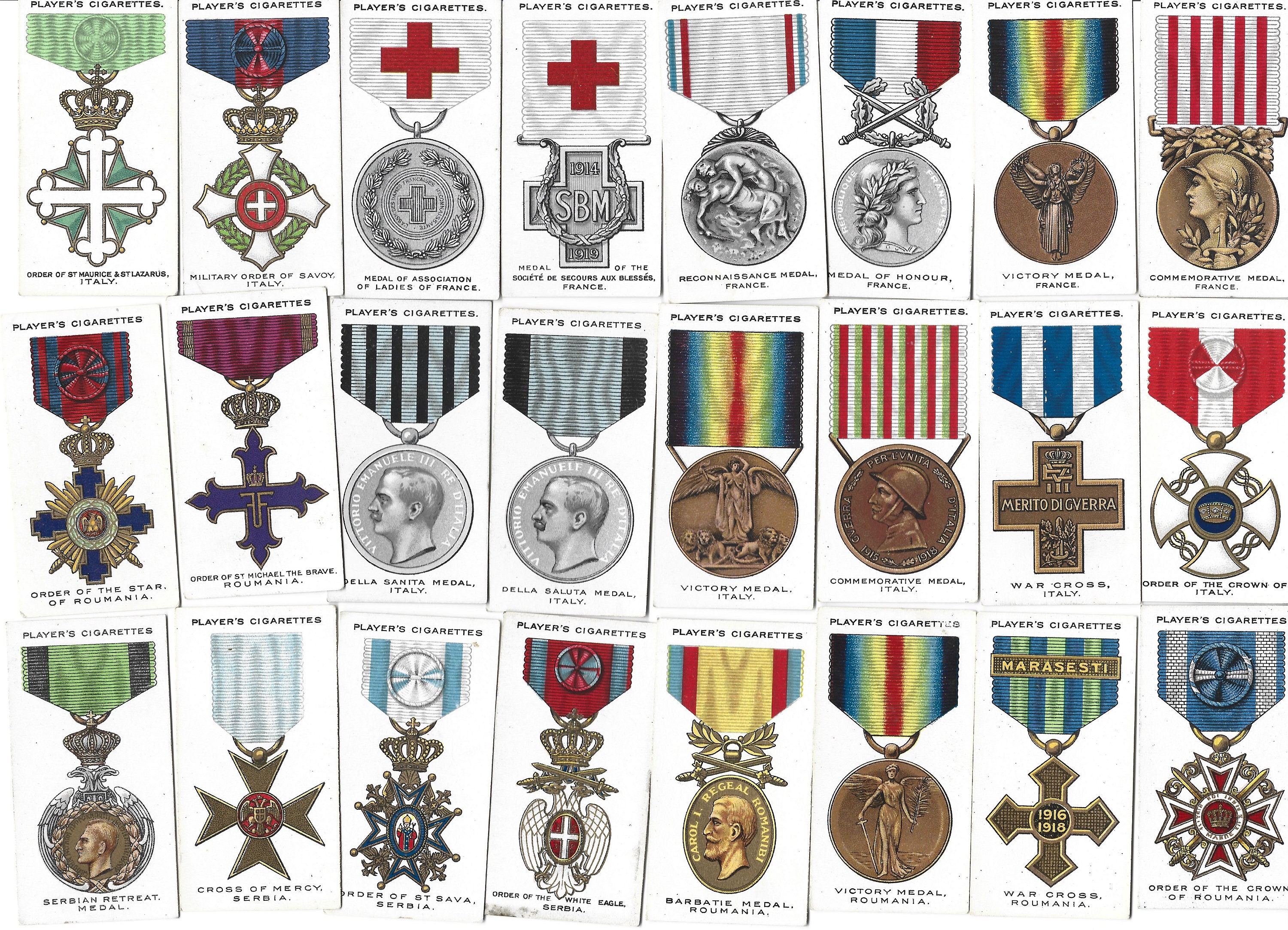 90 Vintage Cigarette Cards War Decorations & Medals. 1927. - Etsy
