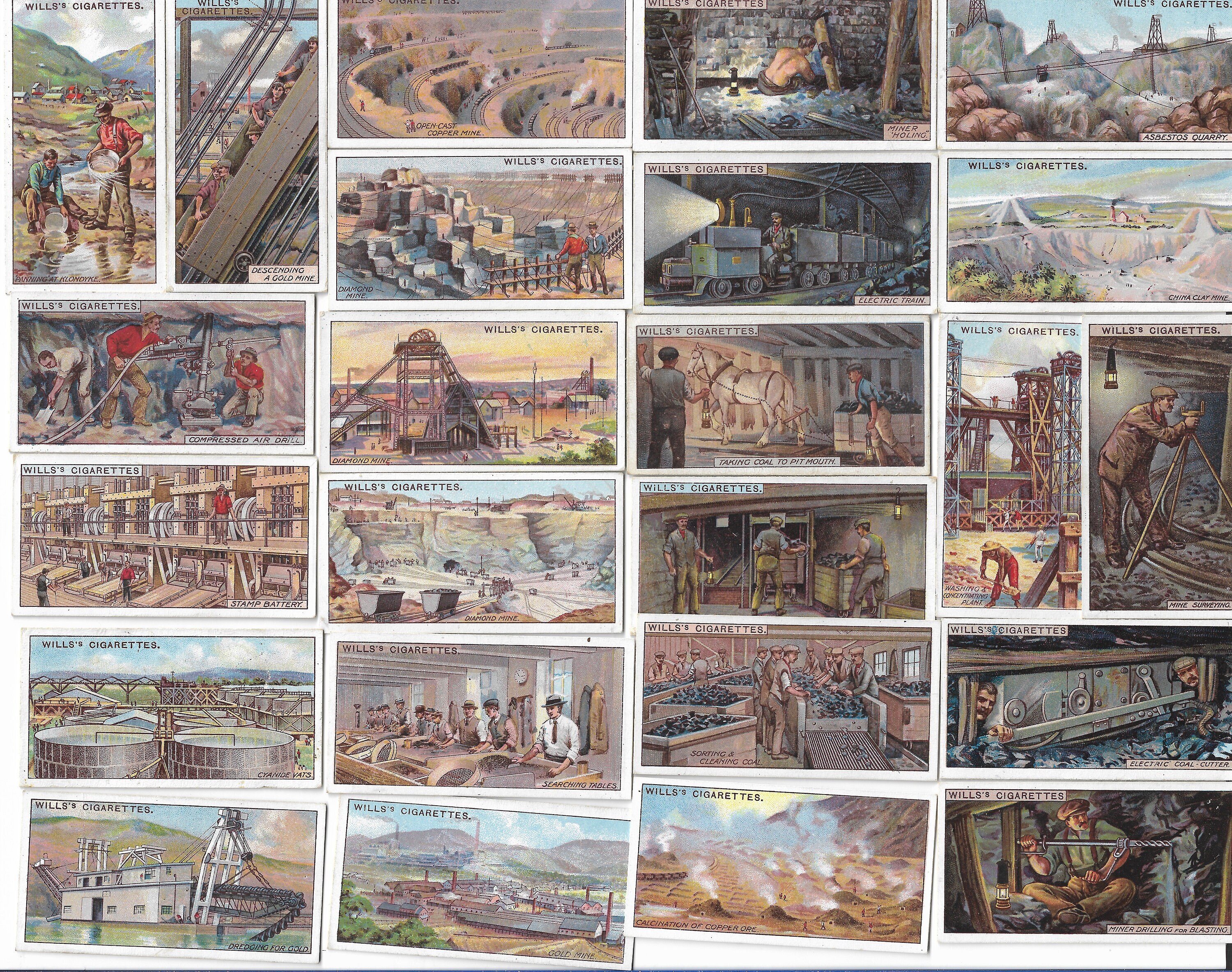 50 Vintage Cigarette Cards - Mining. 1916. Full Set. Wills. Tobacco ...