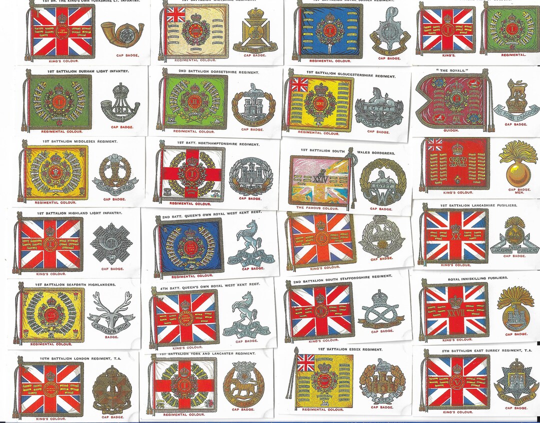 Regimental Standards and Cap Badges. Modern Reprint of Original 1930 ...