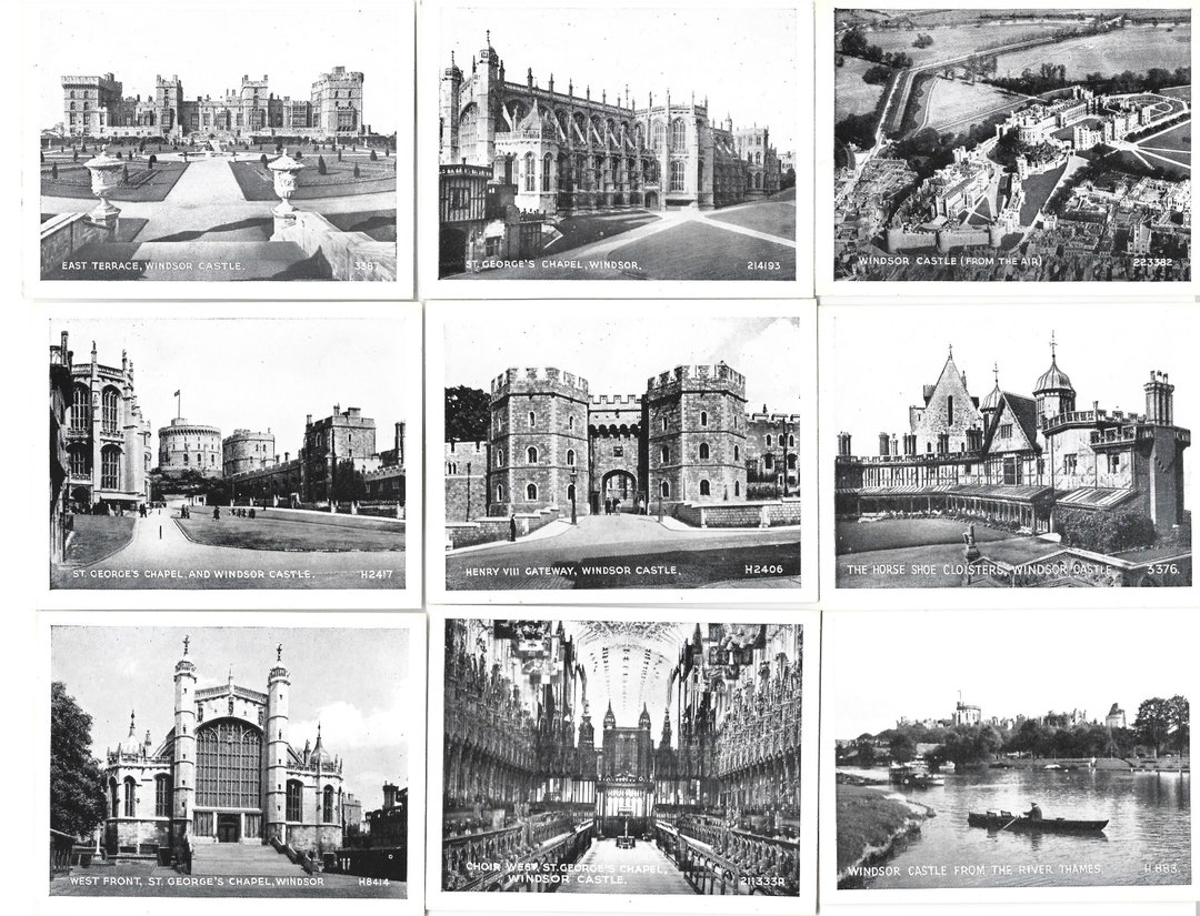 1930s Windsor Castle Postcard Set. 12 Postcards. Real Photographs in ...