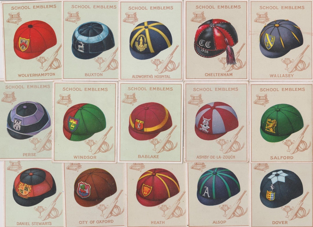 40 Vintage Cigarette Cards - British Public School Emblems. 1929. Full ...