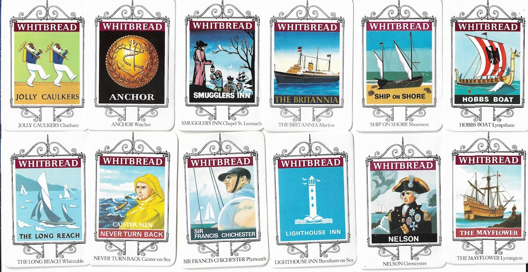 The History of Whitbread Inn Pub Signs maritime Complete Set of 25 ...