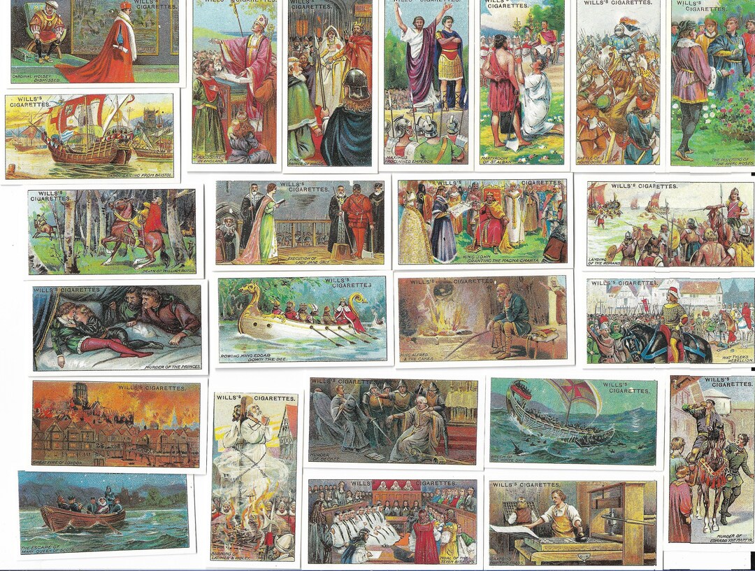 Historic Events. Modern Reprint of Original 1912 Full Set of 50 Wills ...