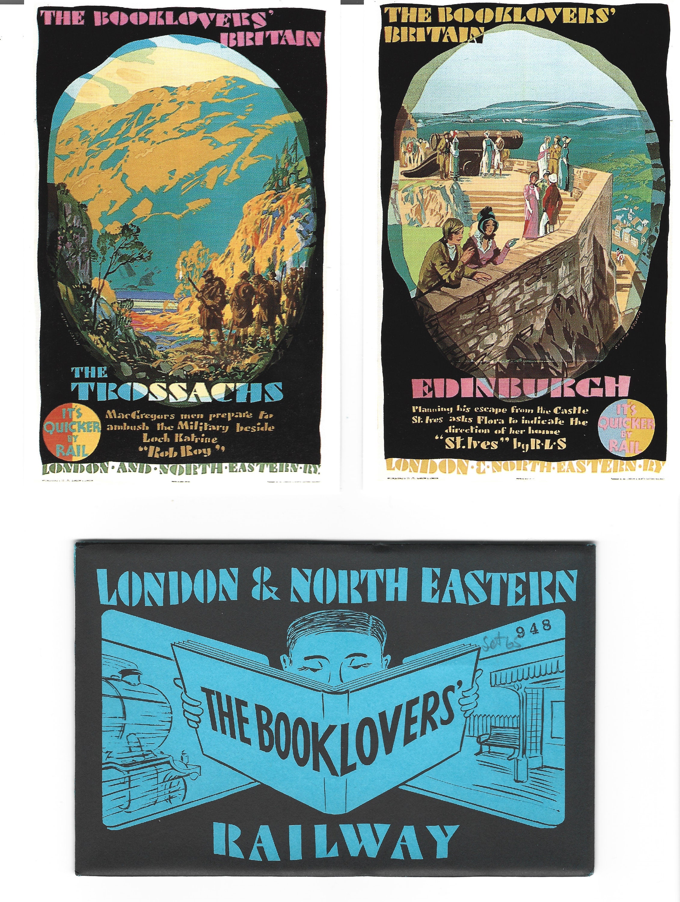 LNER the Booklovers Railway Posters Postcards. Set of 6 in - Etsy
