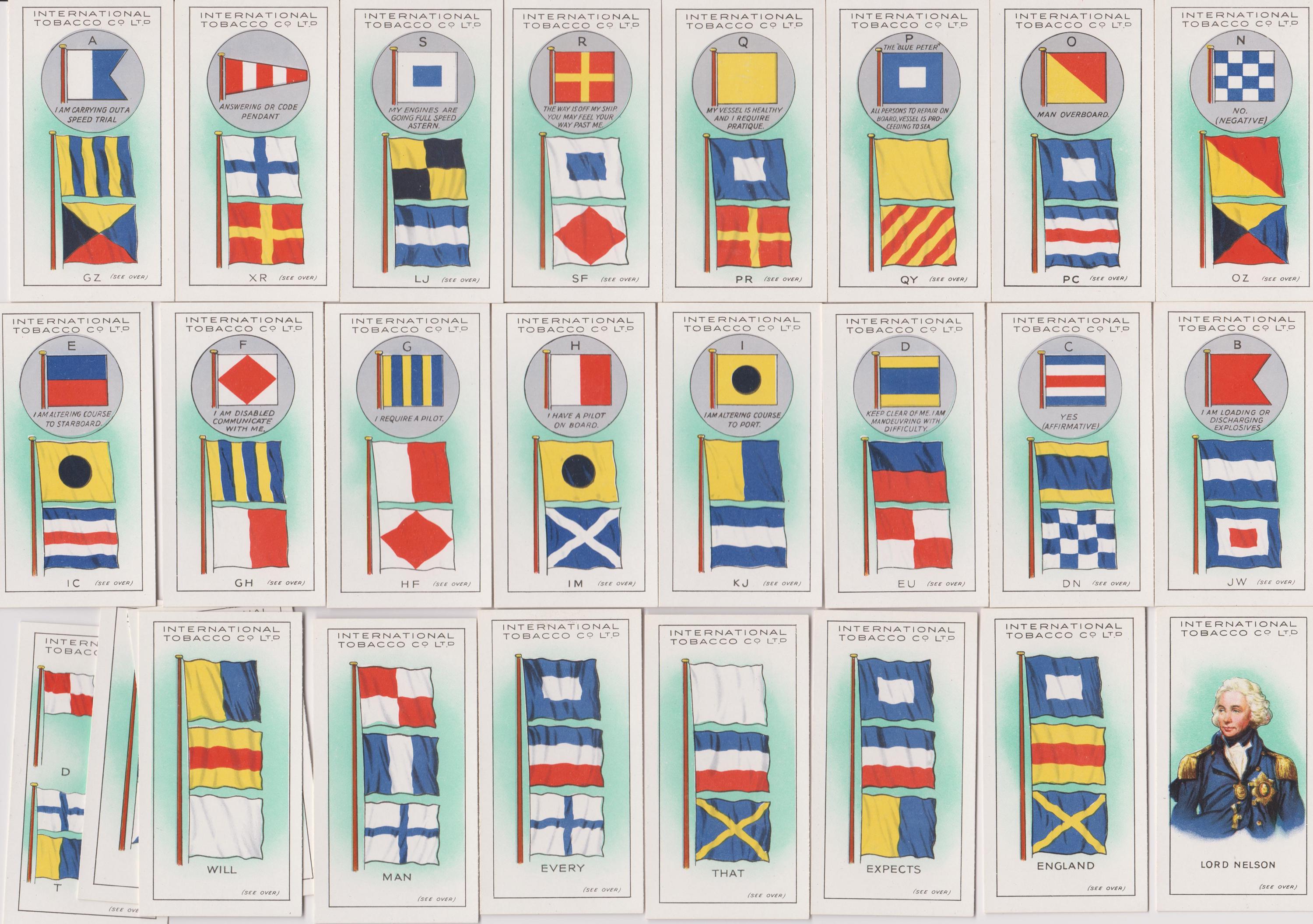 50 Vintage Cigarette Cards - International Code of Signals. 1934. Full ...