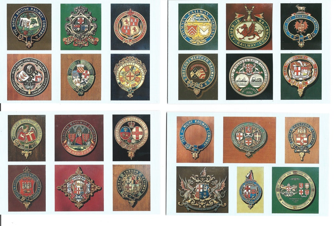 Railway Heraldry Postcards. Set of 6 in Beautiful Illustrated Wrapper ...