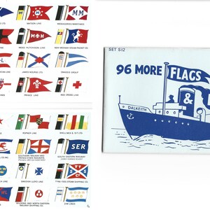 Ships Flags & Funnels Postcards. Set of 6 in Beautiful Illustrated ...