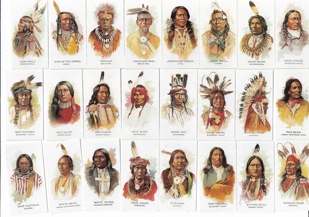 Celebrated American Indian Chiefs 50 Vintage REPRODUCTION Cigarette ...