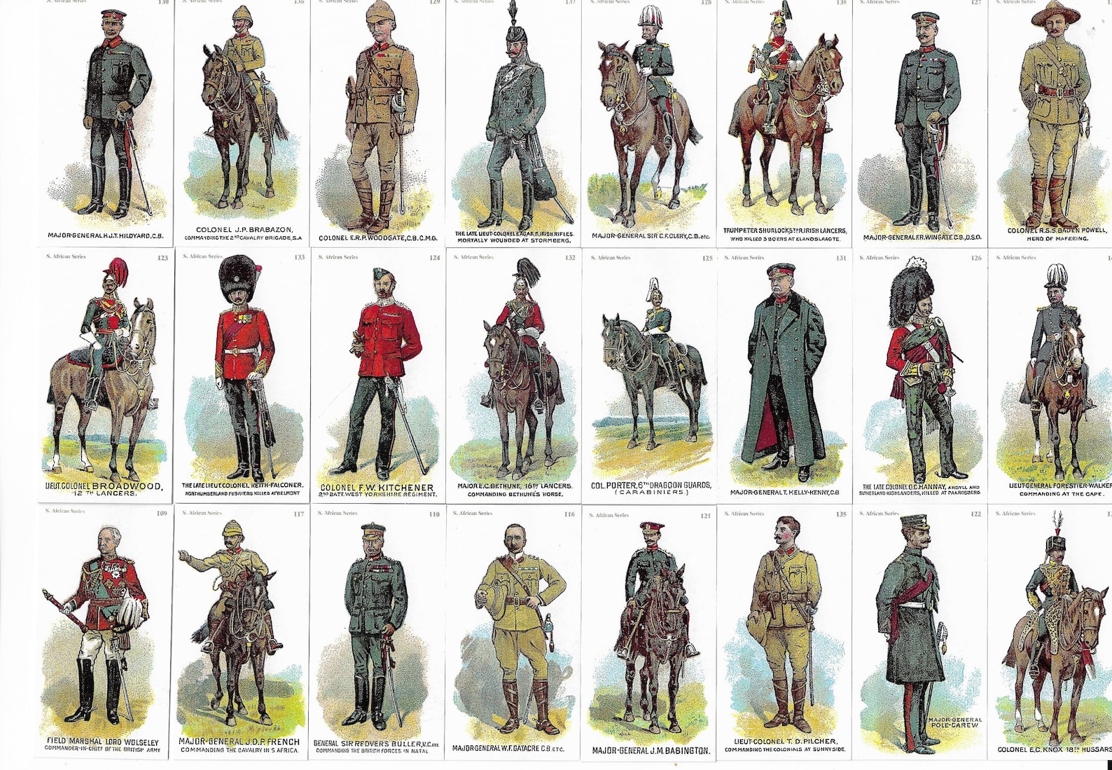 Boer War Uniforms series 3. Modern Reprint of Original 1901 Selection ...